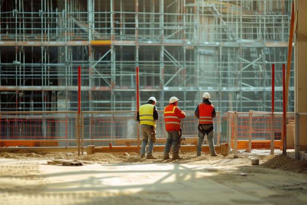 Four construction workers inspecting an | Free Photo - rawpixel