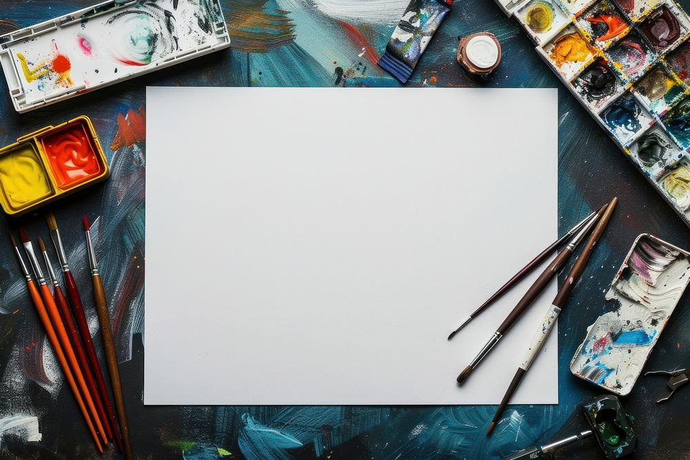 Large paper painting palette drawing. | Premium Photo - rawpixel