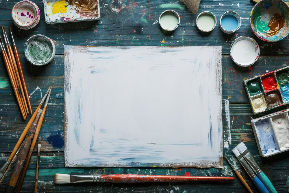 Large paper painting palette drawing. | Premium Photo - rawpixel