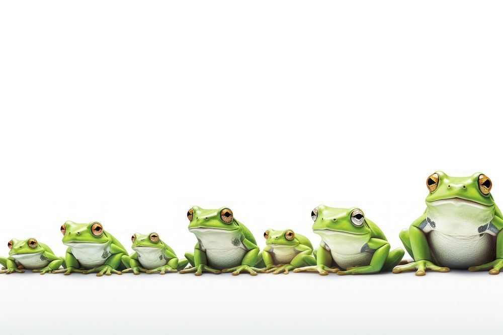 Frog line horizontal border frog | Free Photo Illustration - rawpixel