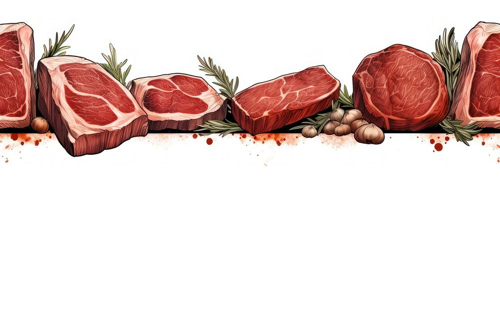 Steak line horizontal border meat | Premium Photo Illustration - rawpixel