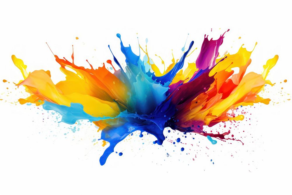 Paint splash backgrounds white background | Premium Photo Illustration ...