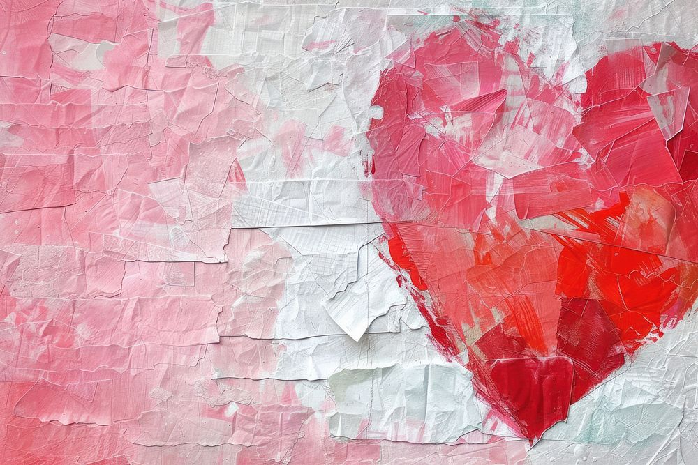 Abstract valentine ripped paper art | Free Photo Illustration - rawpixel