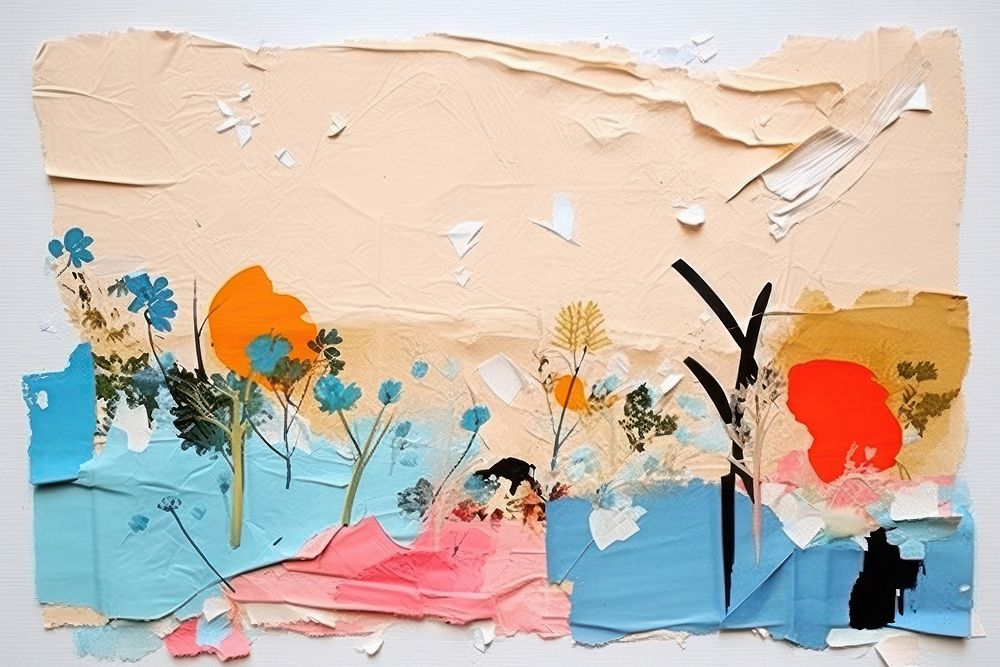 Abstract winter meadow ripped paper | Premium Photo Illustration - rawpixel