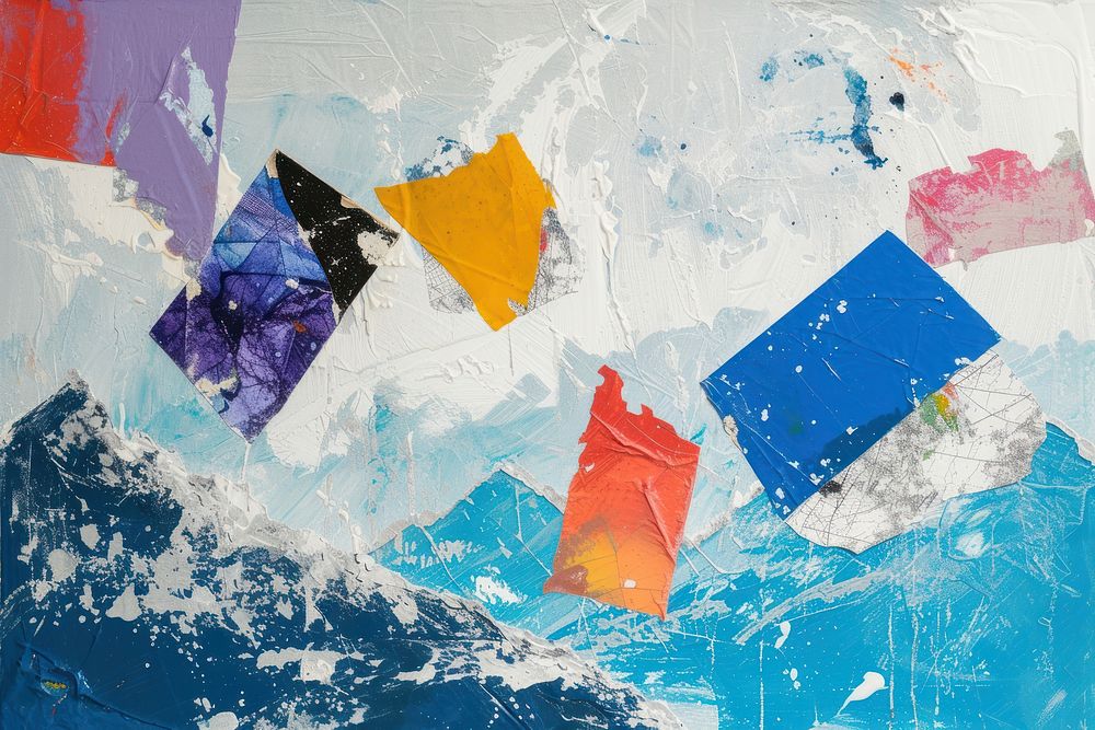 Abstract winter ripped paper art | Premium Photo Illustration - rawpixel