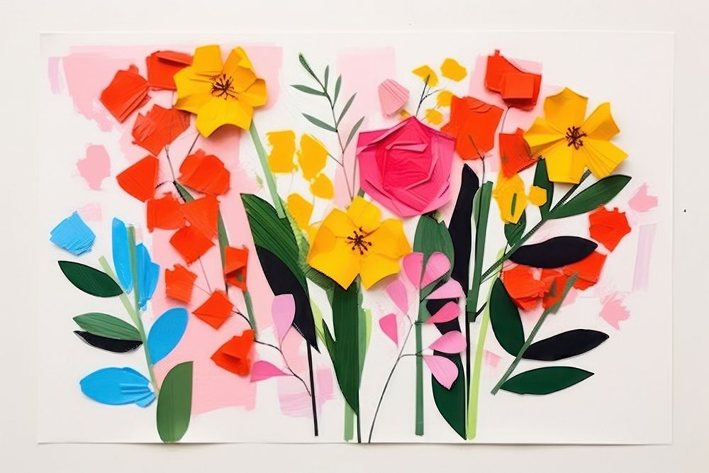 Abstract flowers ripped paper art | Premium Photo Illustration - rawpixel