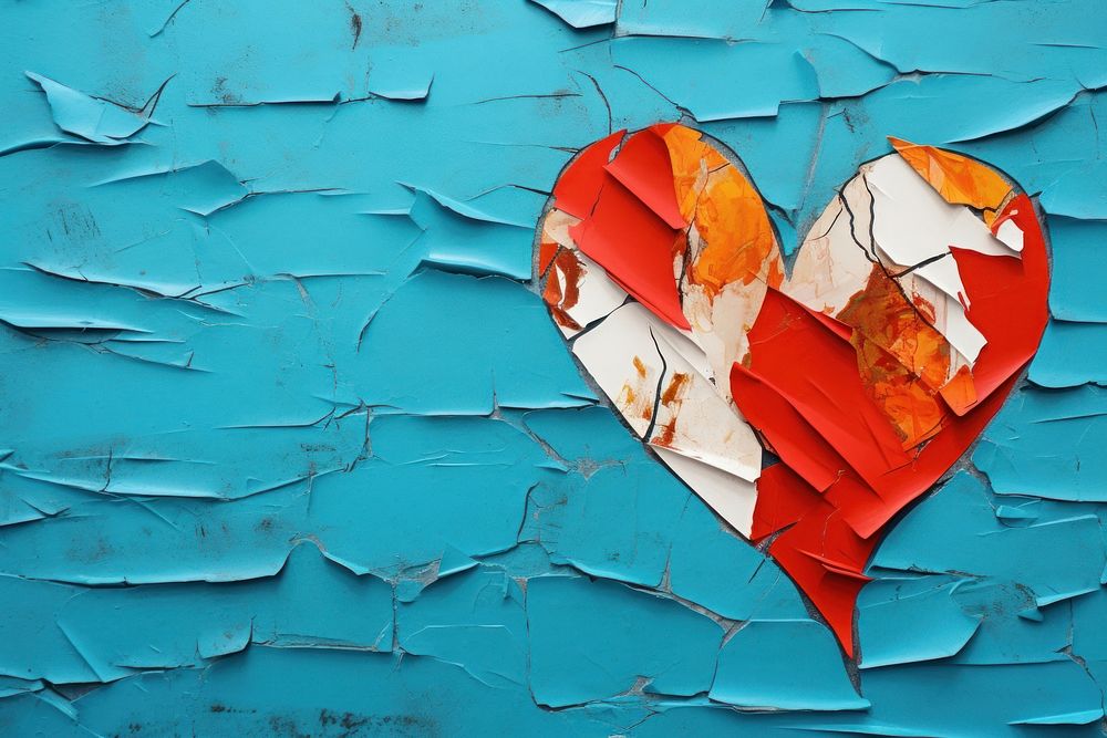 Abstract heart ripped paper backgrounds | Premium Photo Illustration ...