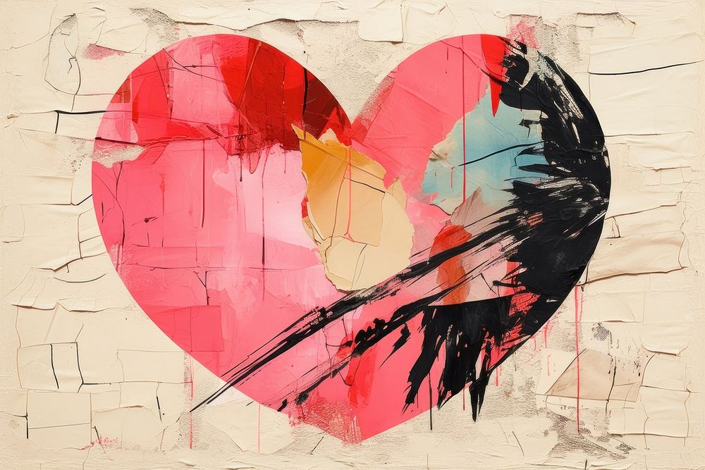 Abstract heart ripped paper backgrounds | Premium Photo Illustration ...
