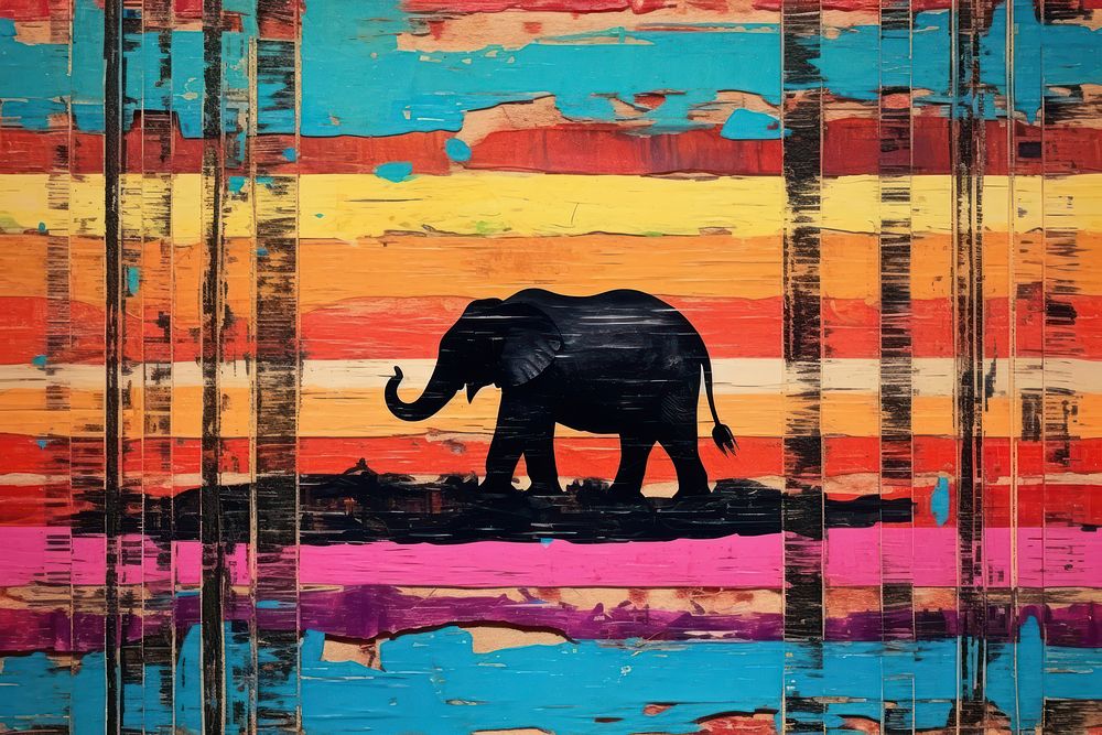 Abstract iridescent elephant ripped paper | Premium Photo Illustration ...