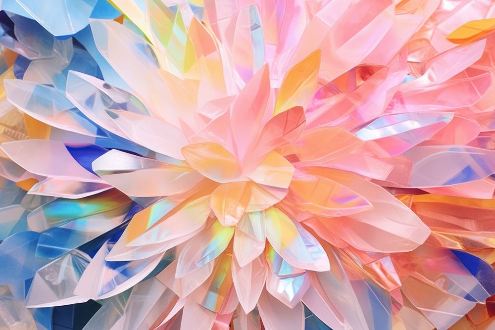 Abstract iridescent flowers ripped paper | Free Photo Illustration ...