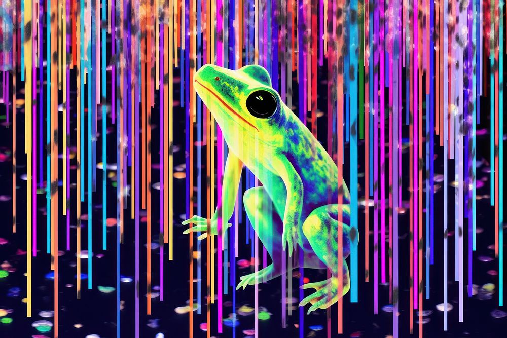 Abstract iridescent frog ripped paper | Premium Photo Illustration ...