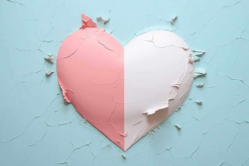 Abstract iridescent heart ripped paper | Premium Photo Illustration ...