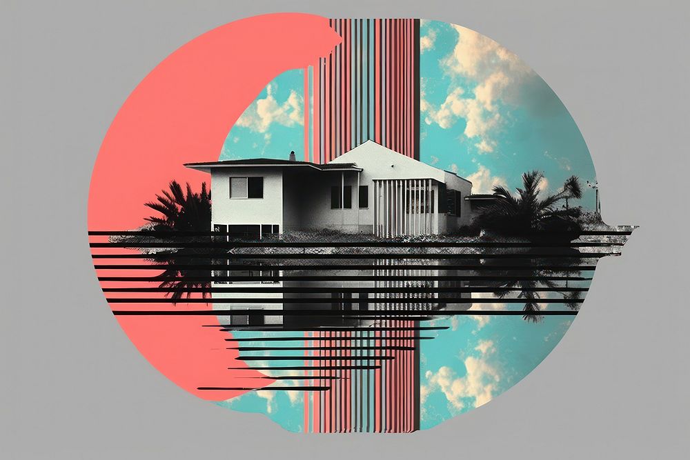 Abstract iridescent house ripped paper | Premium Photo Illustration ...