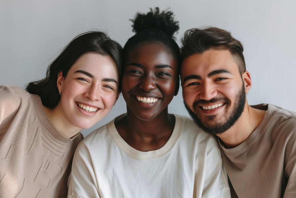 3 happy people laughing portrait | Premium Photo - rawpixel