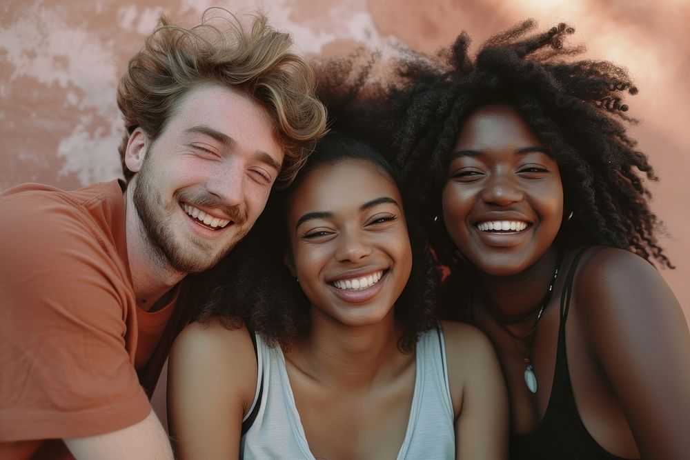 3 happy people laughing smile | Free Photo - rawpixel