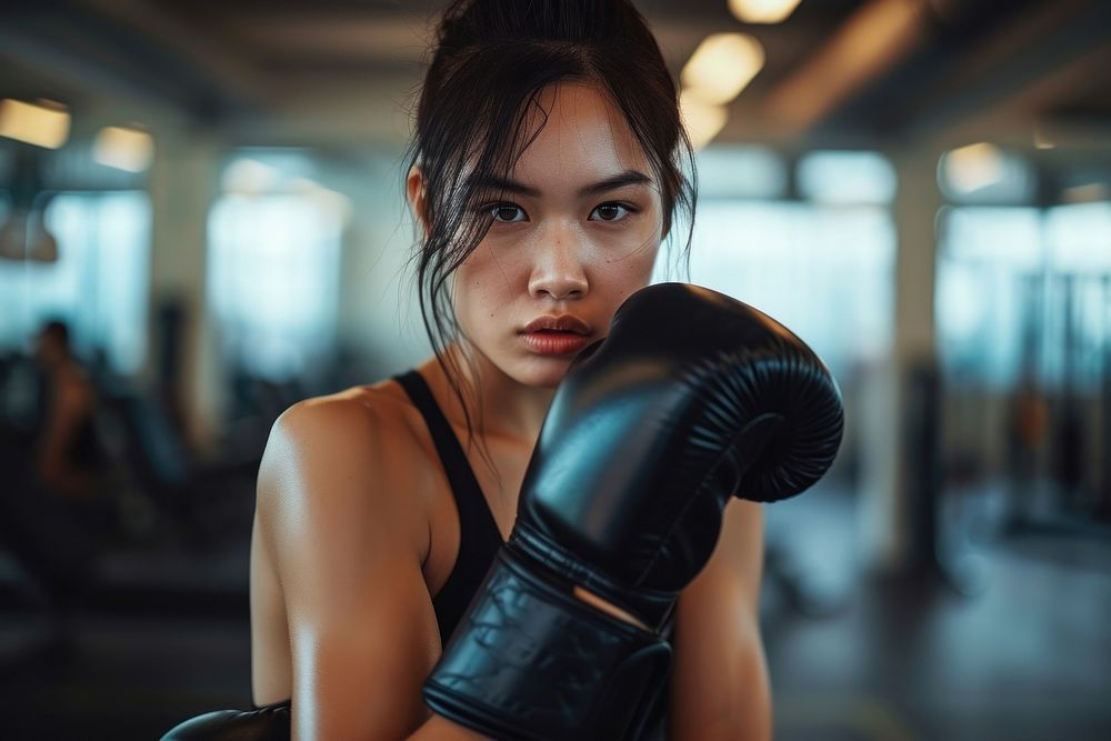 Woman do boxing adult gym | Free Photo - rawpixel