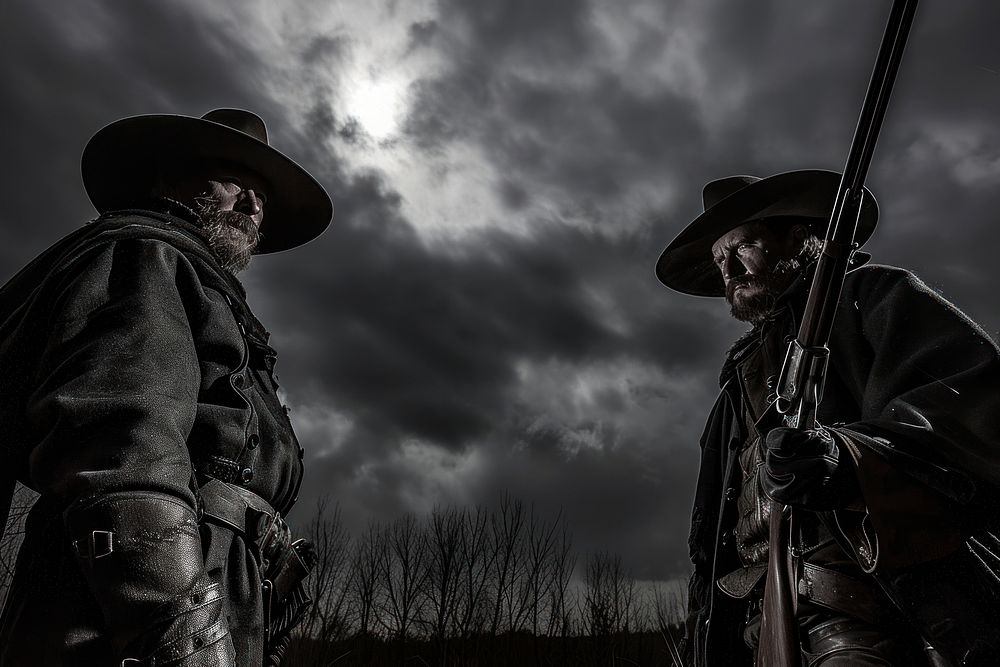 Cowboy duel photography outdoors nature. | Premium Photo - rawpixel