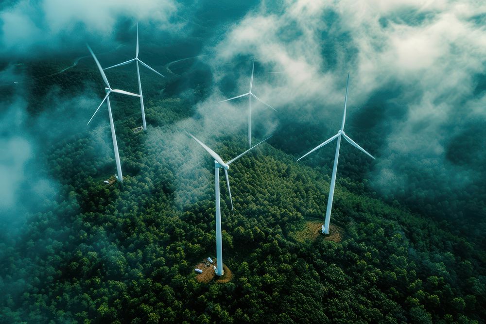 Deep water wind farms windmill | Free Photo - rawpixel