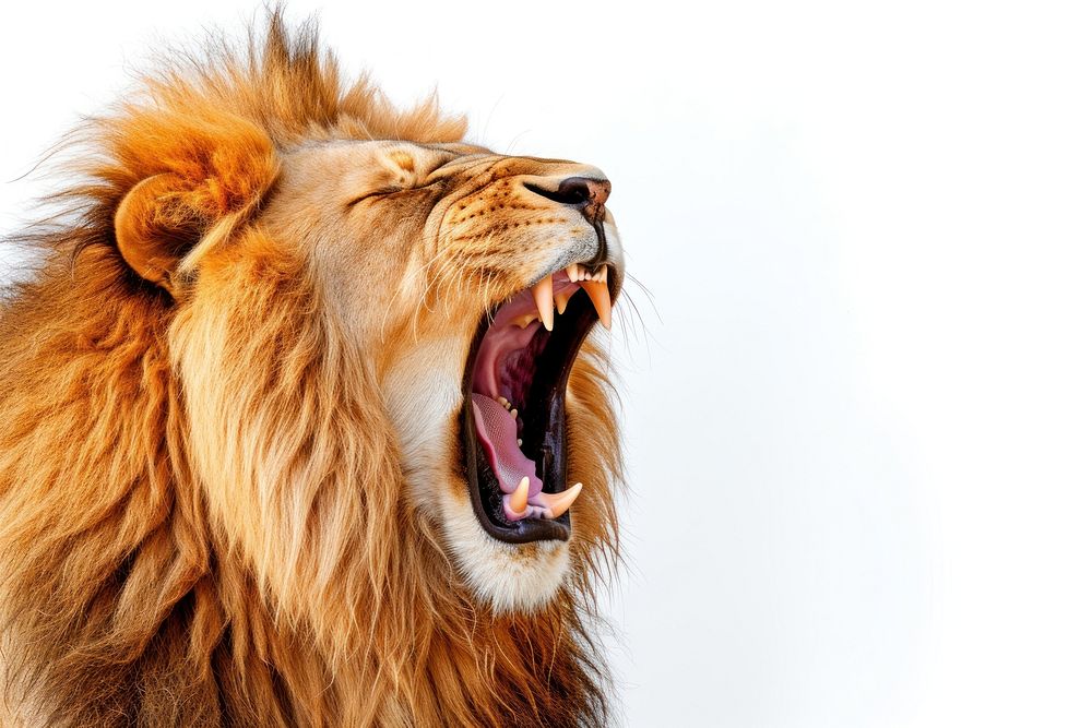 Lion roaring wildlife mammal animal | Free Photo - rawpixel