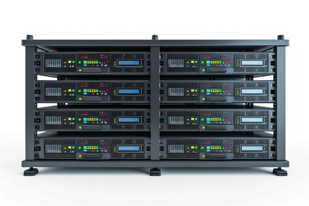 Server rack servers computer white | Free Photo - rawpixel