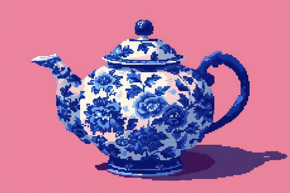Chinese porcelain cut pixel art | Premium Photo Illustration - rawpixel