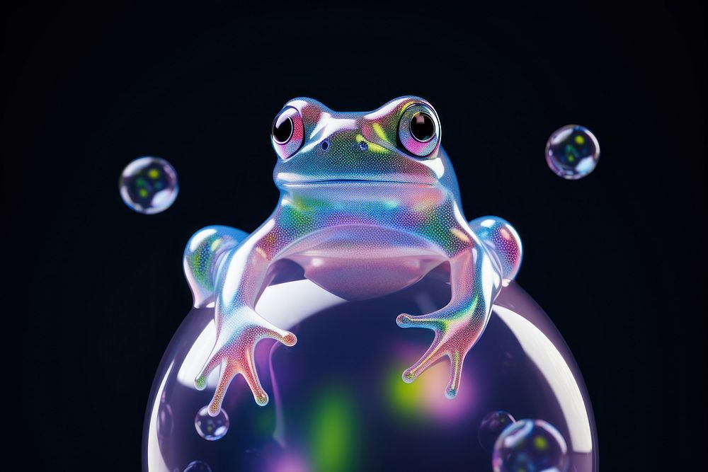Frog transparent amphibian wildlife. | Premium Photo Illustration ...