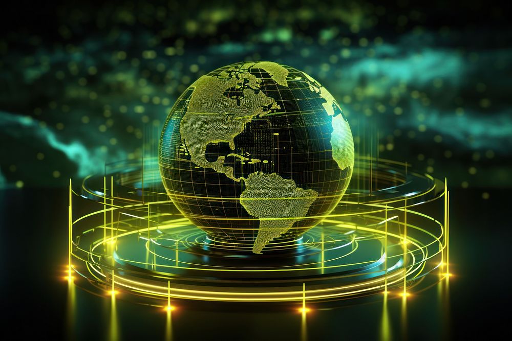 World glow globe technology outdoors. | Free Photo Illustration - rawpixel