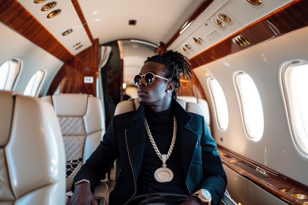 Black rapper airplane vehicle glasses. | Premium Photo - rawpixel