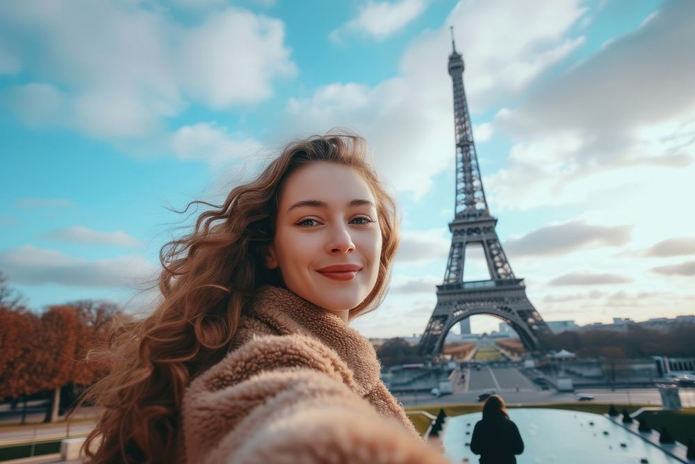Parisian girl tower architecture landmark. | Free Photo - rawpixel