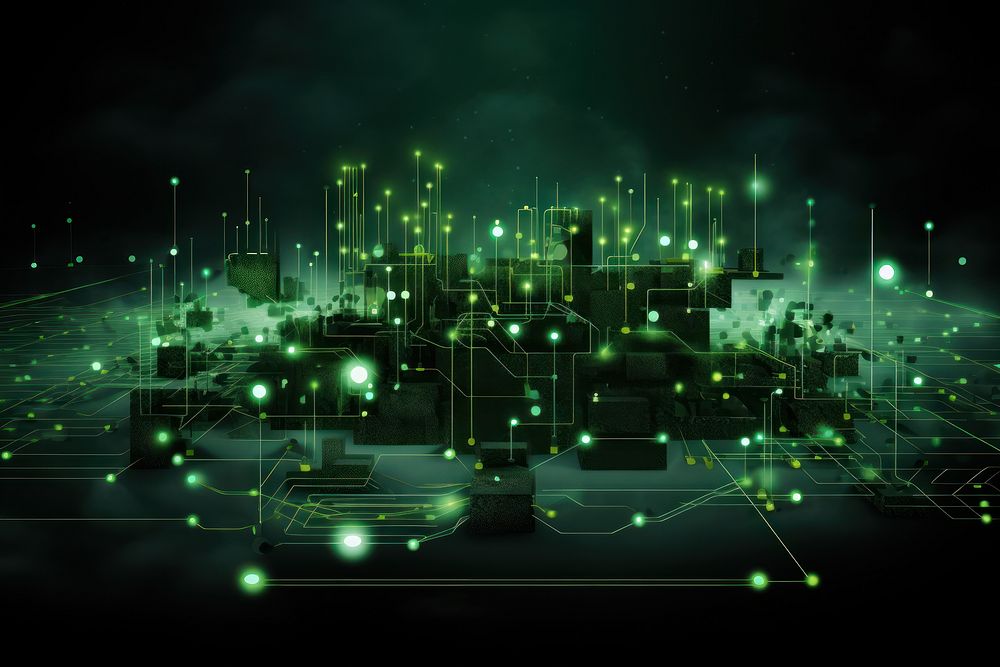 Visualization blockchain technology abstract light. | Premium Photo Illustration - rawpixel