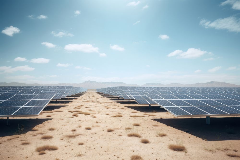 Solar field outdoors architecture electricity. | Free Photo - rawpixel