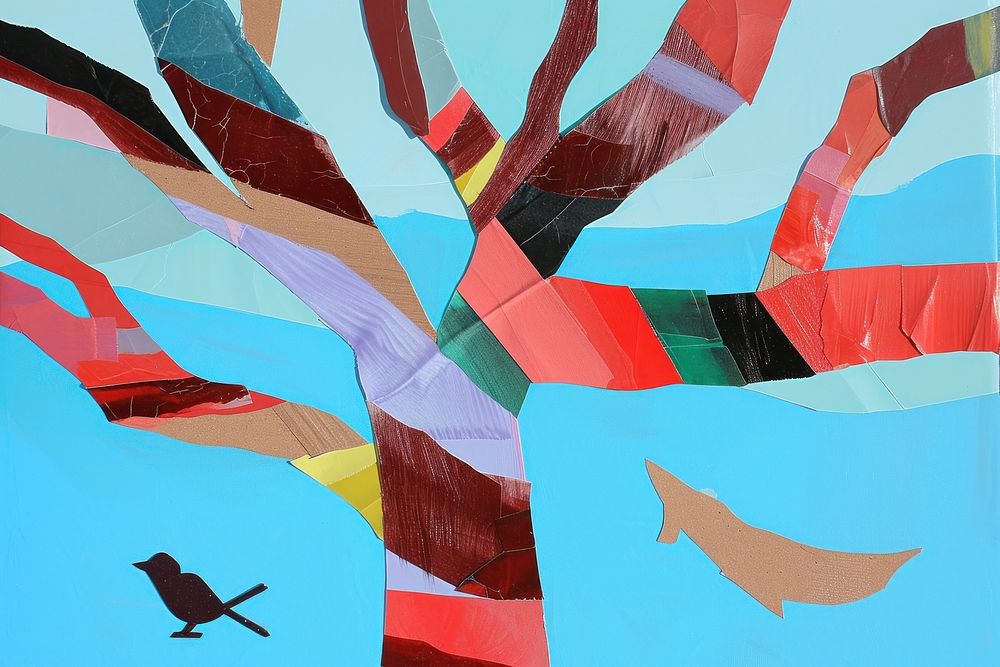 Abstract tree ripped paper art | Premium Photo Illustration - rawpixel