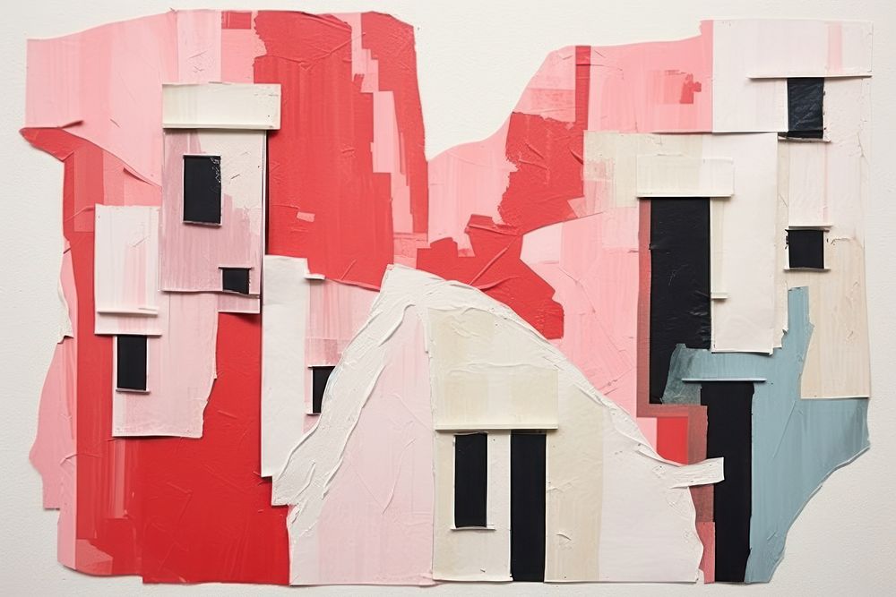 Abstract architecture ripped paper collage | Premium Photo Illustration ...