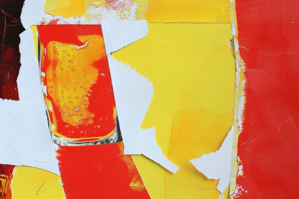 Abstract beer ripped paper art | Free Photo Illustration - rawpixel