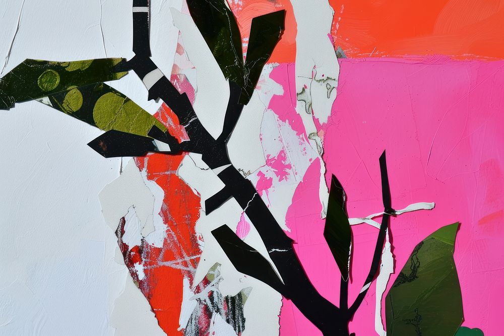 Abstract bush ripped paper art | Free Photo Illustration - rawpixel