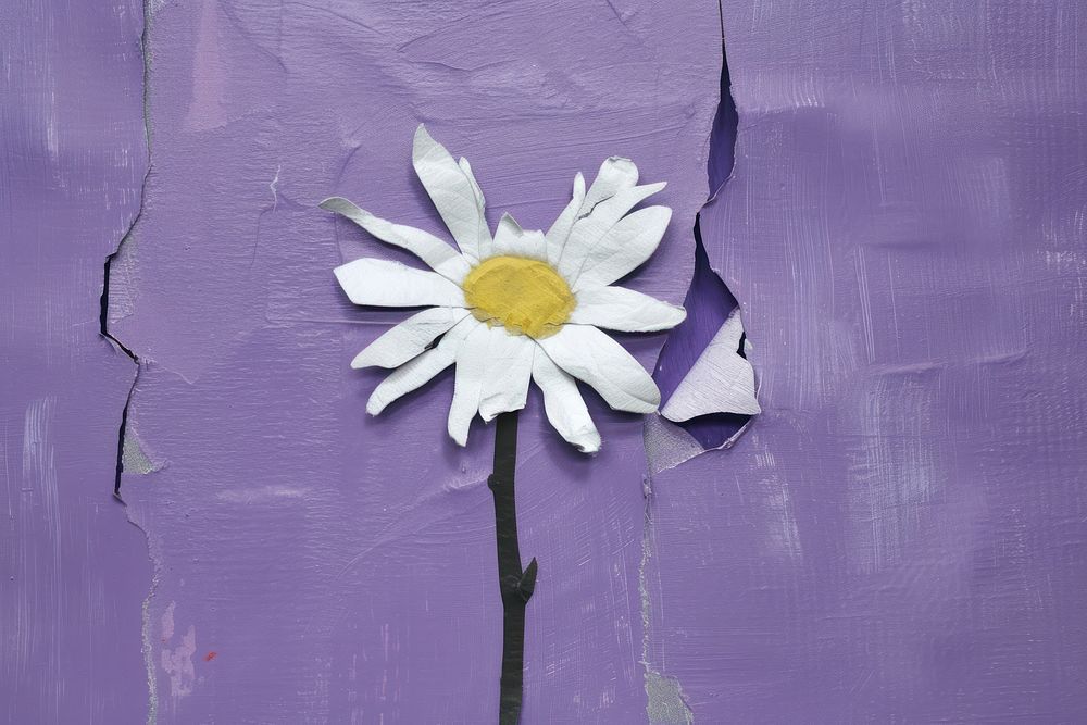 Abstract daisy ripped paper flower | Premium Photo Illustration - rawpixel