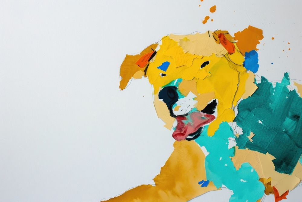 Abstract dog ripped paper art | Free Photo Illustration - rawpixel