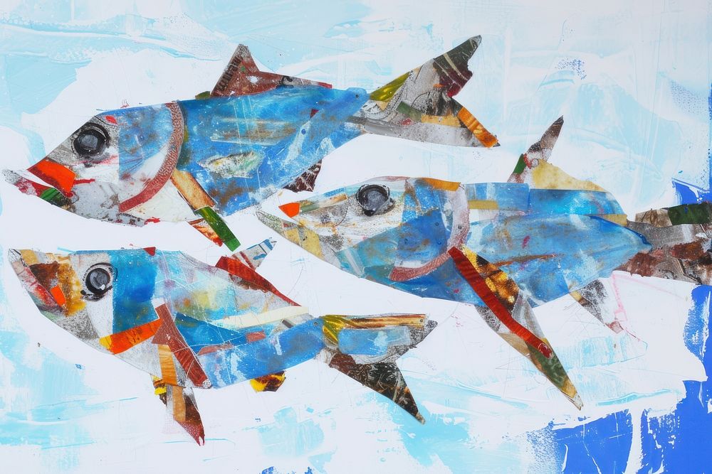 Abstract fish ripped paper art | Premium Photo Illustration - rawpixel