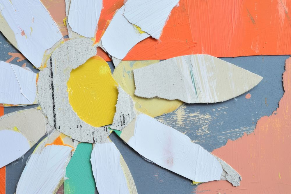 Abstract flower ripped paper art | Free Photo Illustration - rawpixel