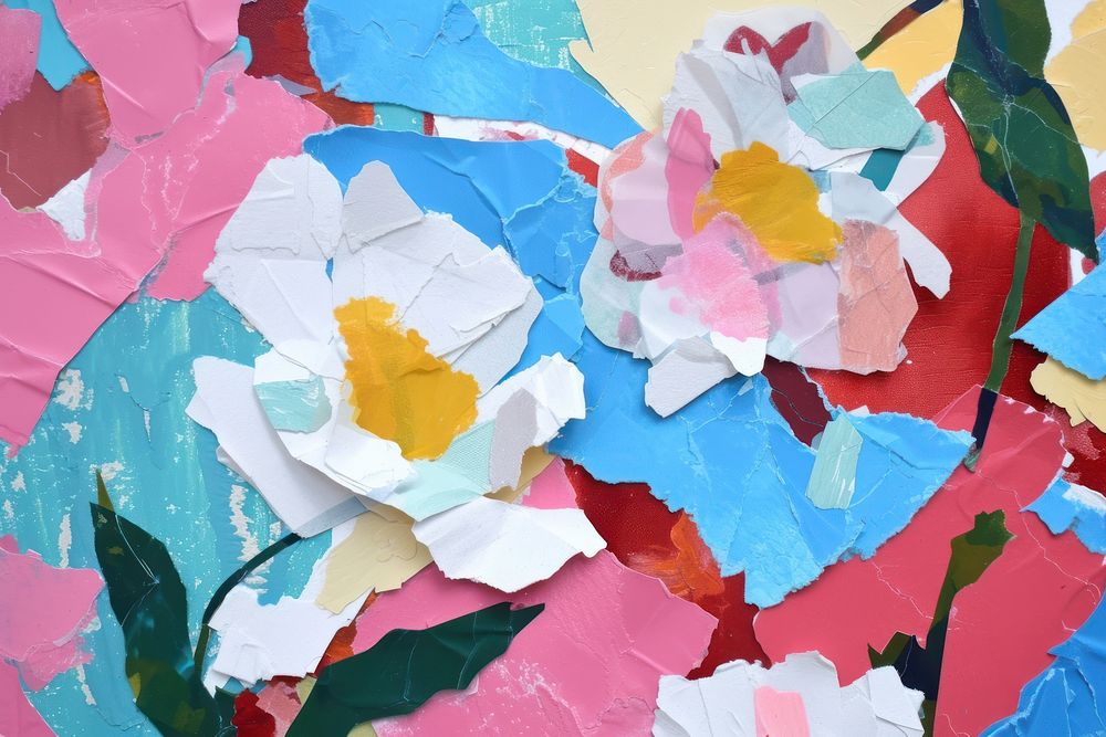 Abstract flowers ripped paper art | Premium Photo Illustration - rawpixel