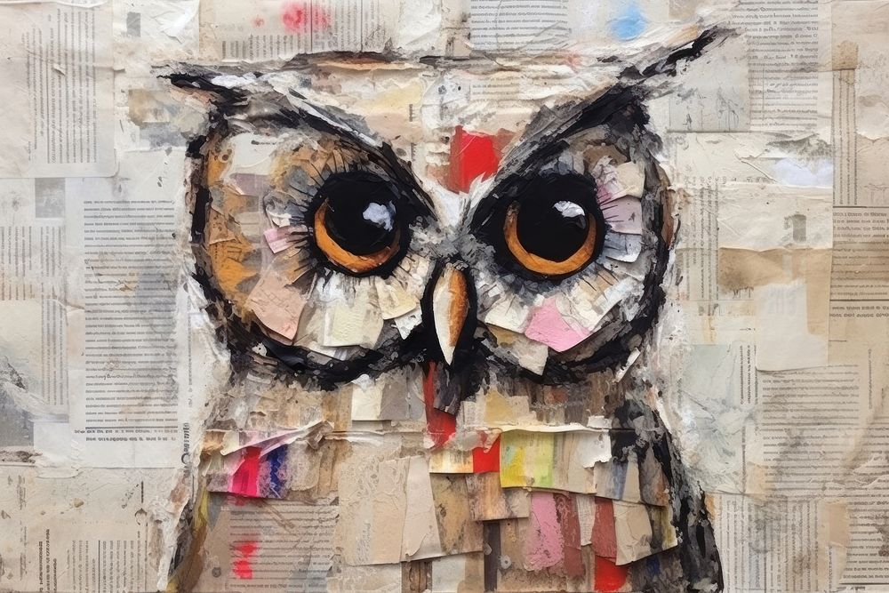 Abstract owl book ripped paper | Free Photo Illustration - rawpixel