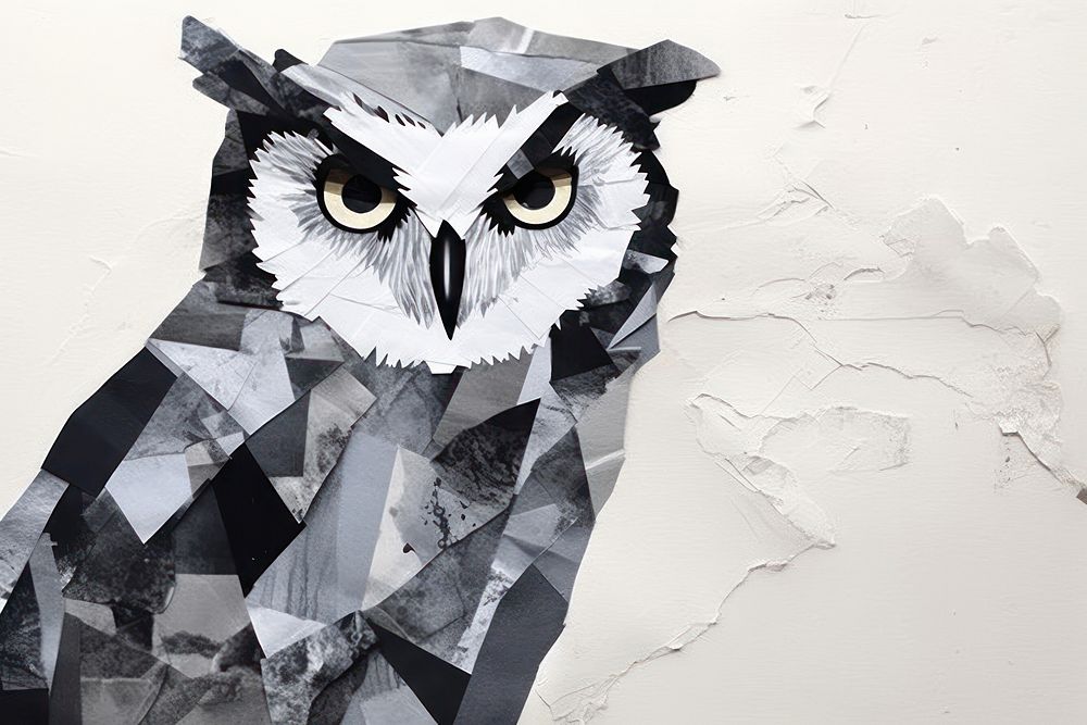 Abstract owl ripped paper art | Free Photo Illustration - rawpixel
