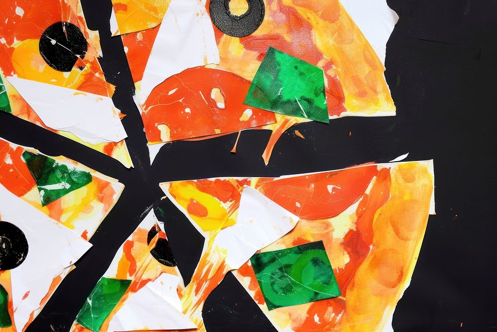 Abstract pizza ripped paper art | Premium Photo Illustration - rawpixel
