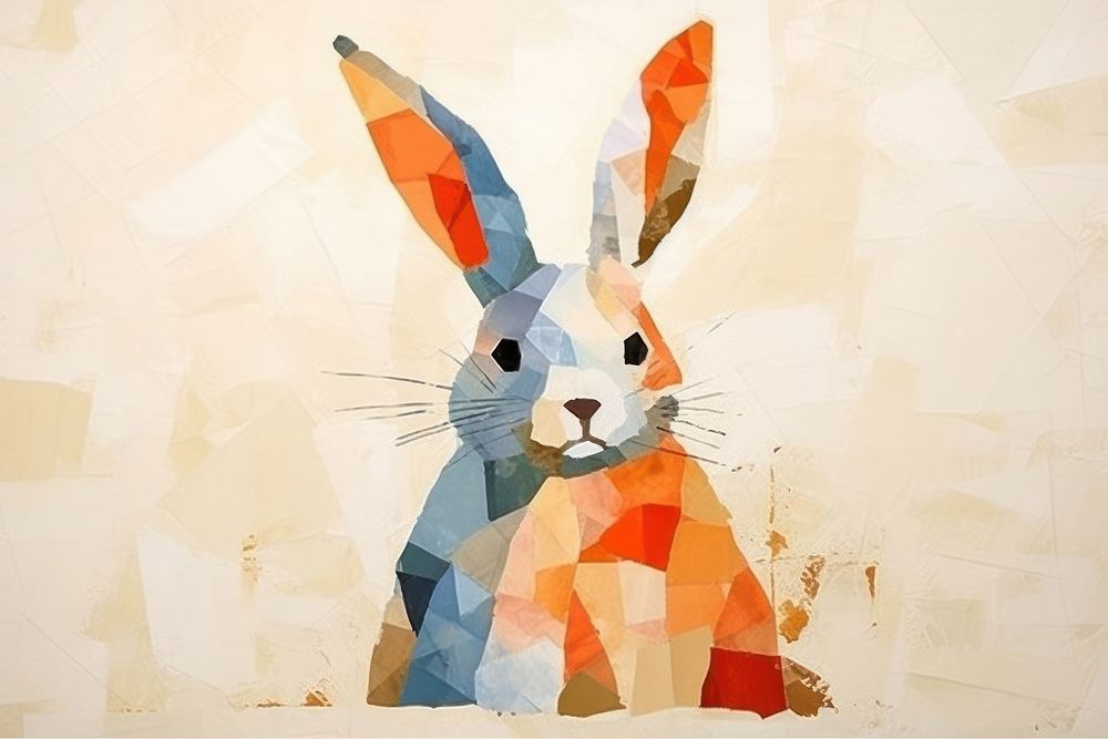 Abstract rabbit carrot ripped paper | Premium Photo Illustration - rawpixel