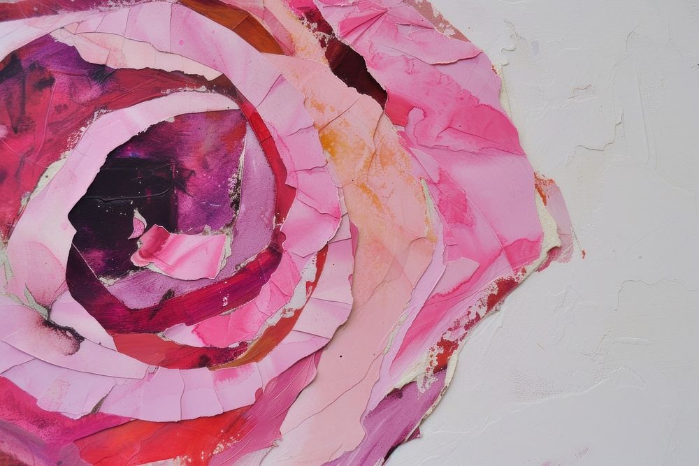 Abstract rose ripped paper art | Free Photo Illustration - rawpixel