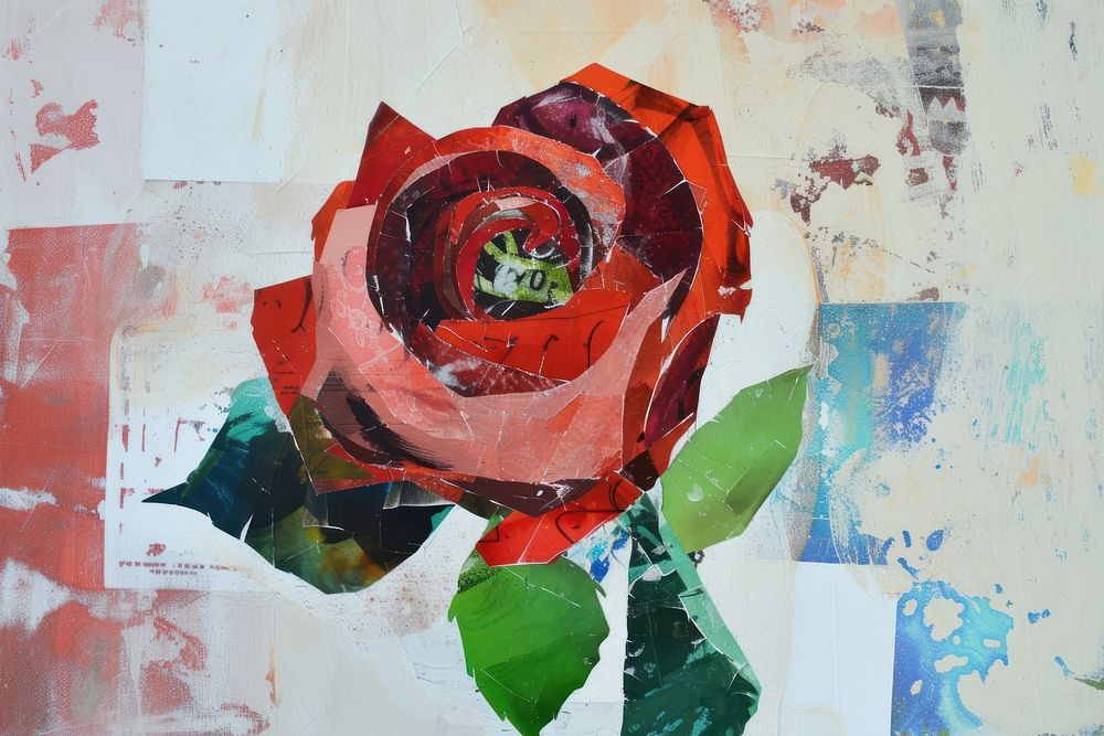 Abstract rose ripped paper art | Free Photo Illustration - rawpixel