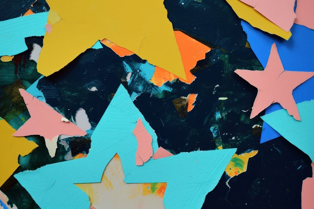 Abstract star ripped paper art | Premium Photo Illustration - rawpixel