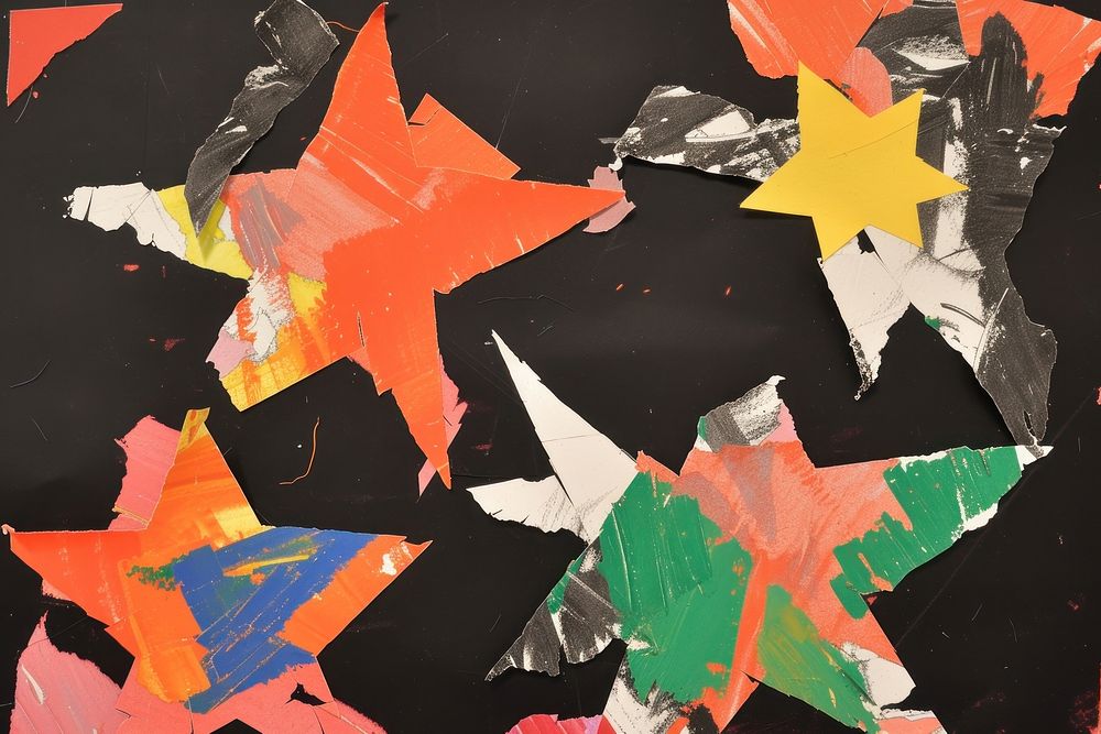 Abstract star ripped paper art | Free Photo Illustration - rawpixel