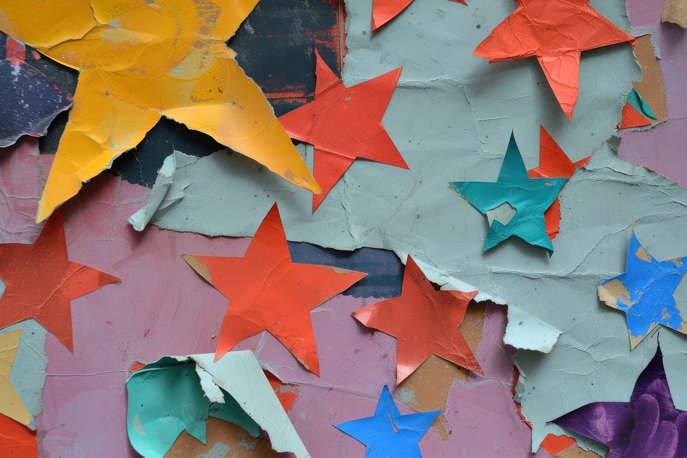 Abstract star ripped paper art | Premium Photo Illustration - rawpixel