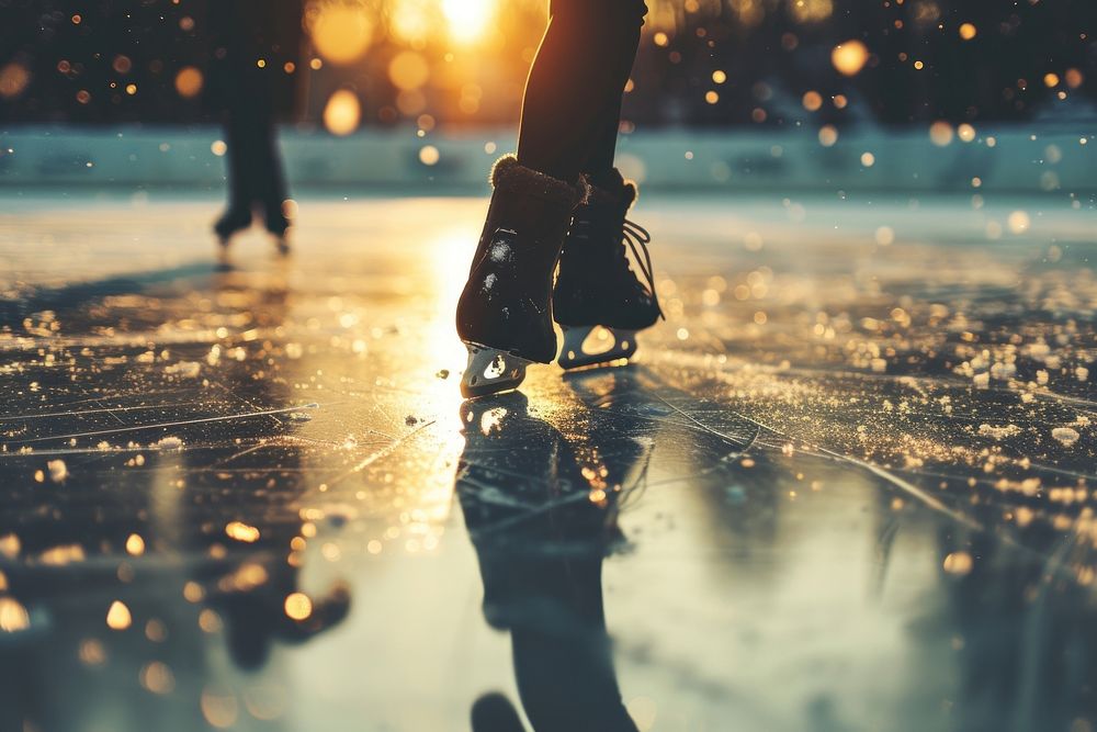 Ice skating sports winter illuminated. | Free Photo - rawpixel